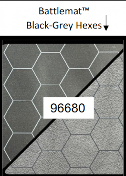 Chessex Battlemat: 1” Reversible Black-Grey Hexes (23½” x 26” Playing ...